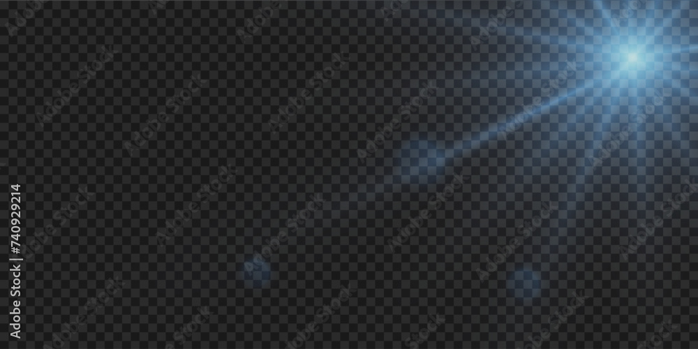 Sunlight translucent special light effect design. Isolated sunny ...