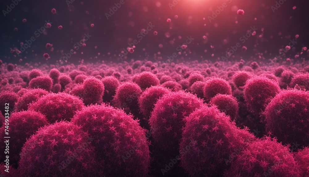 Abstract pathogen illustration. Microscopic view. Infection, disease ...