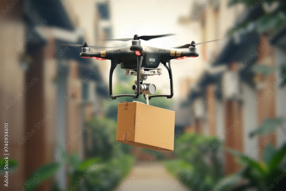 Smart package Drone Delivery tech startups. Parcel oil and gas facility ...