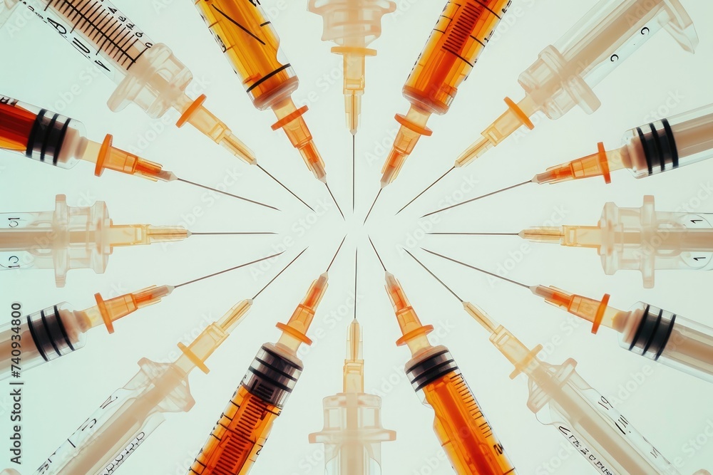 A gathering of individuals sitting on top of each other in a circular ...