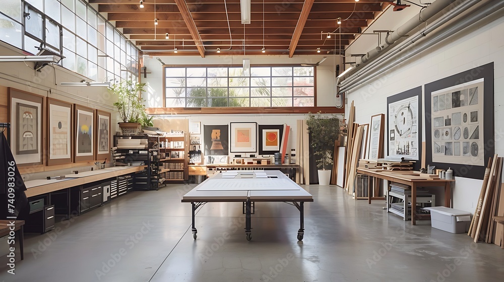 Industrial design studio with drafting tables and prototyping workshops ... Industrial design studio with drafting tables and prototyping workshops ...