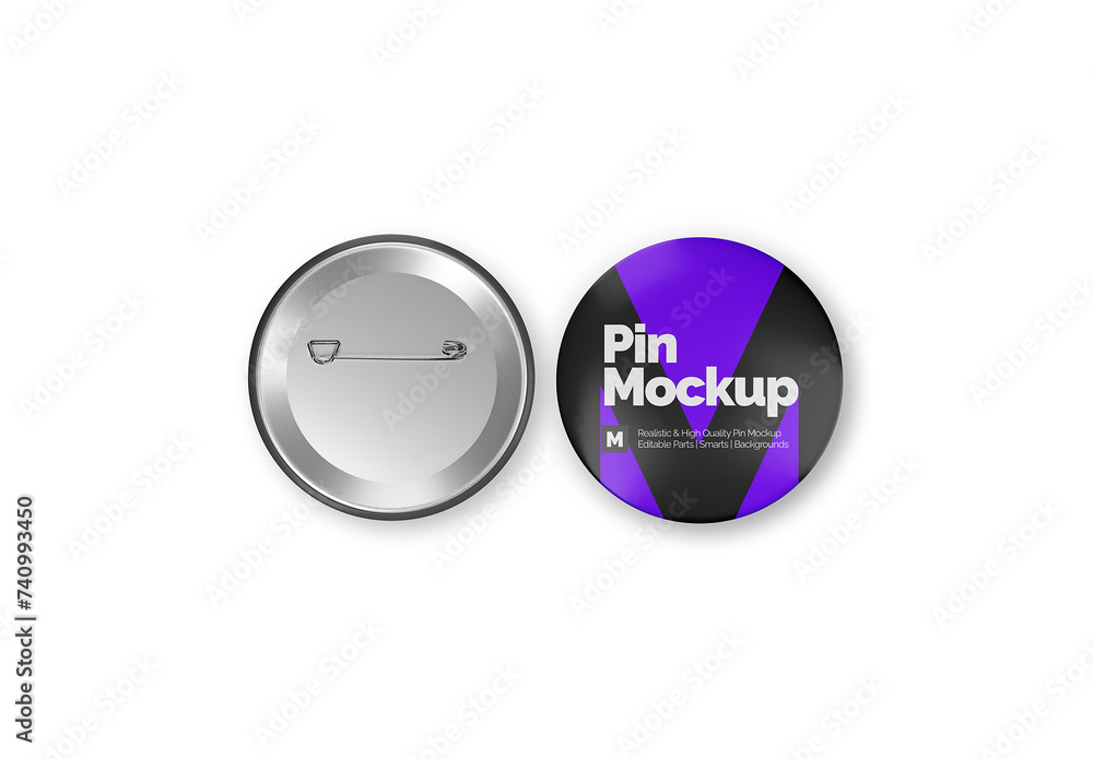 Button Pin Mockup Stock Template | Adobe Stock