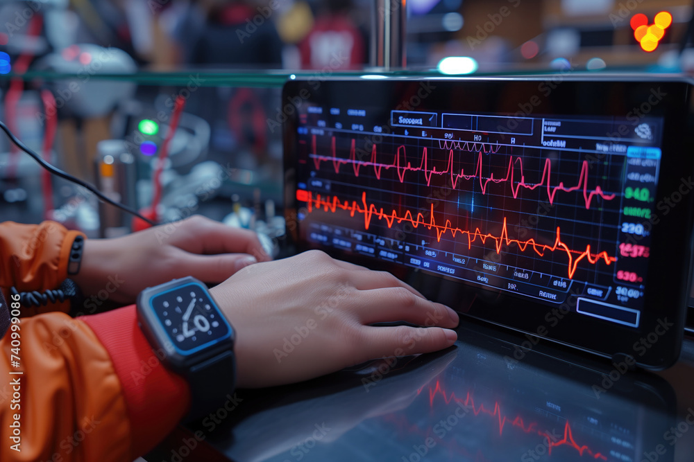 Ai Enabled Wearable Ecg Monitor A Patient Wears A Wearable Ecg Monitor Equipped With Ai