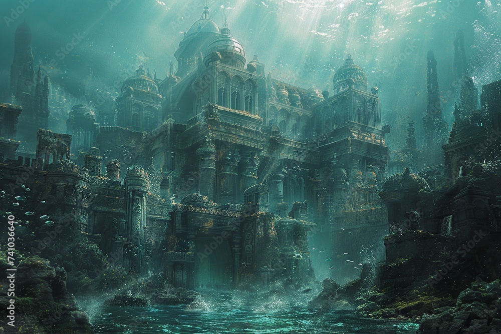 Dive into the depths to behold the mythical lost city of Atlantis, a ...