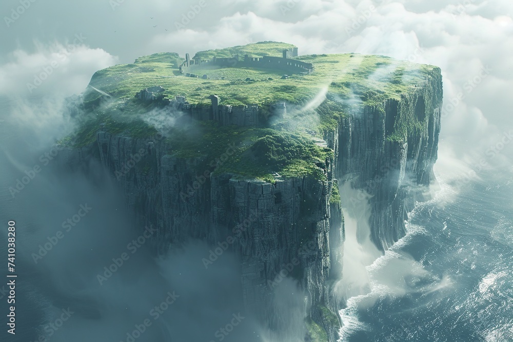 Ilustrace „Witness the haunting beauty of the ancient temple ruins on ...