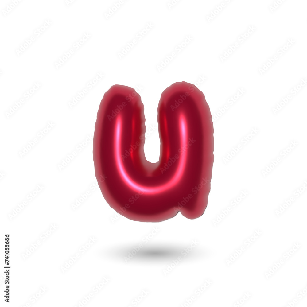 Vector inflated 3d effect letter o, balloon style, for decorations ...