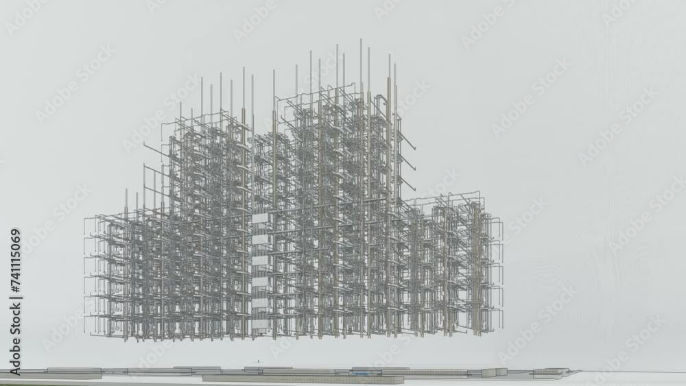 Digital Twin (BIM) of a multi-family residential building, schematic ...