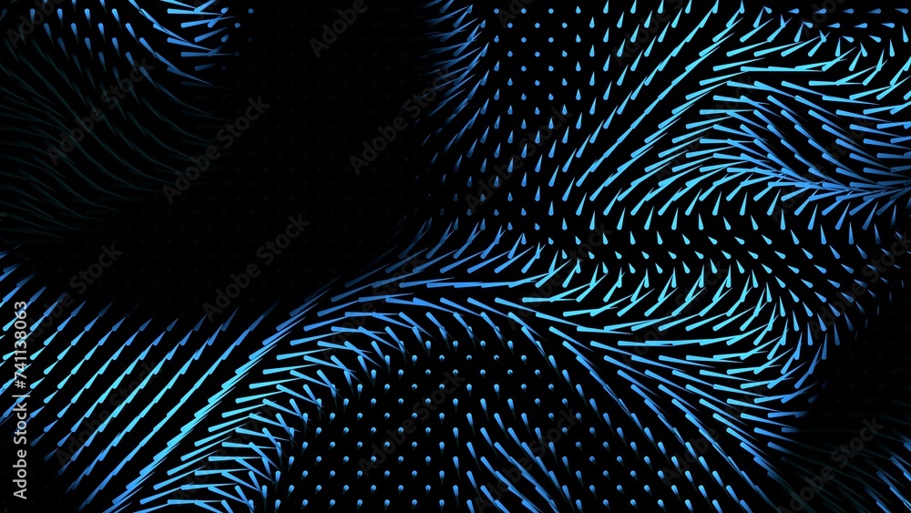 flow field lines computational fluid dynamics 3d representation, can be ...