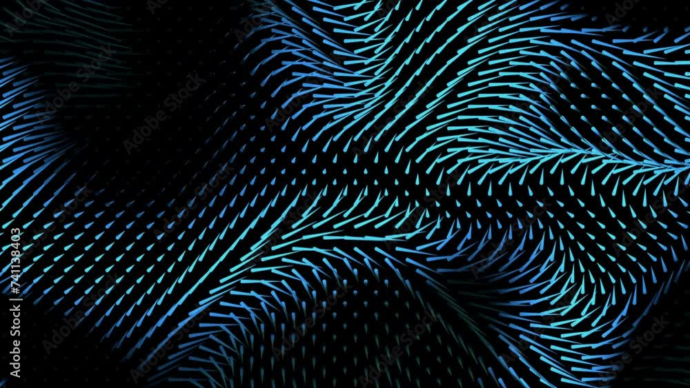 flow field lines computational fluid dynamics 3d animation, can be used ...