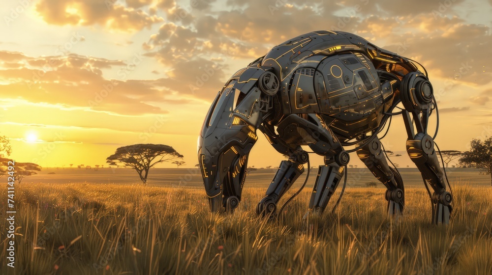 Experience a futuristic safari where technology and wildlife merge as ...