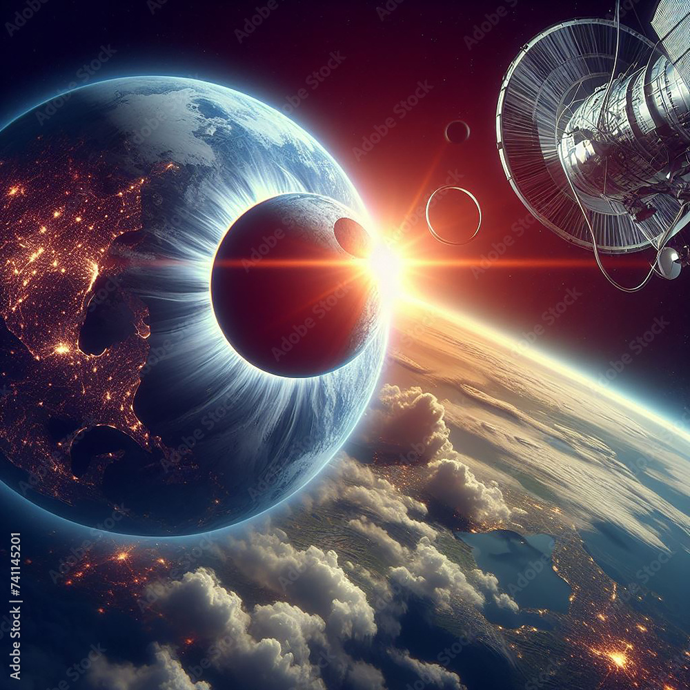 El Gran Eclipse Solar Total de América del Norte del 8 de abril vista ...