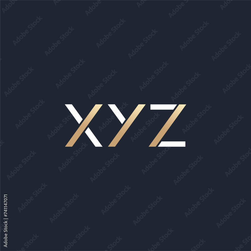 simple design XYZ letter for branding Stock Vector | Adobe Stock