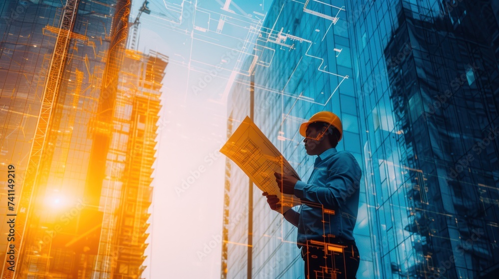 The civil engineer used double exposure photography to capture the ...