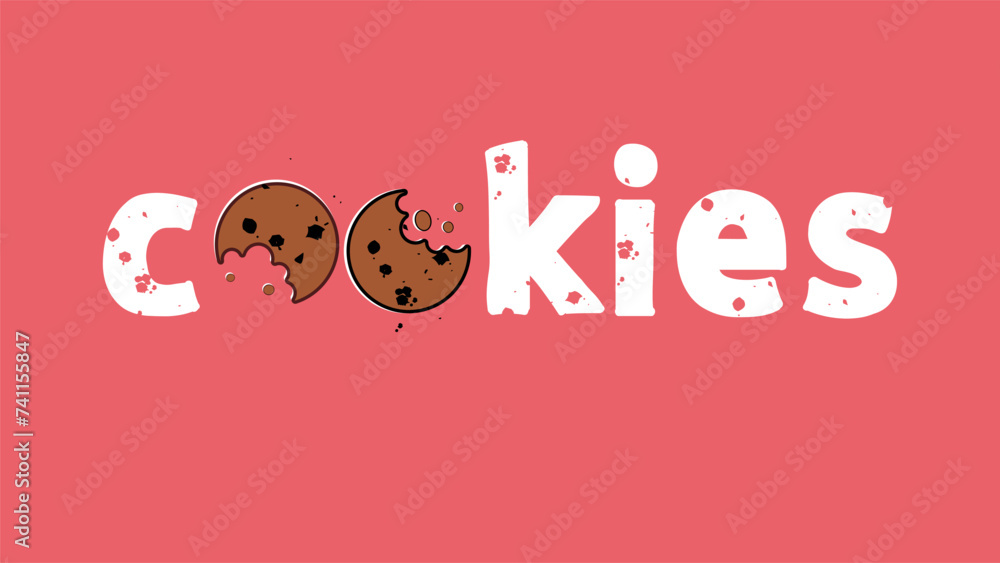 Chunky cookies text, logo, words for branding, packaging, naming Stock ...