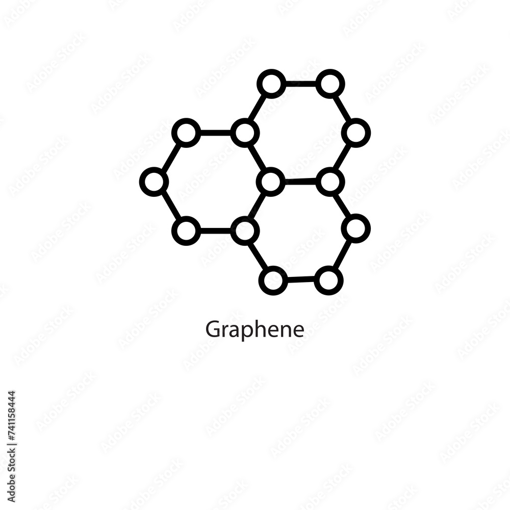 Graphene icon. simple flat trendy style vector illustration on white ...