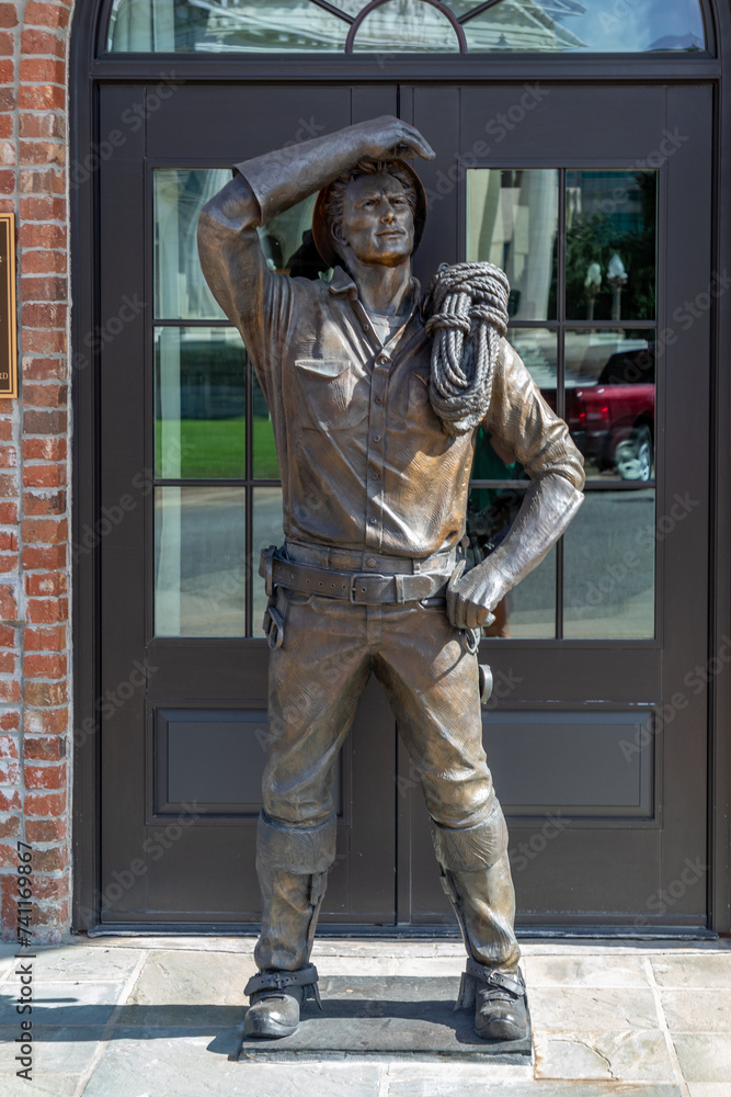 bronze statue recently unveiled in downtown Lake Charles was dedicated ...