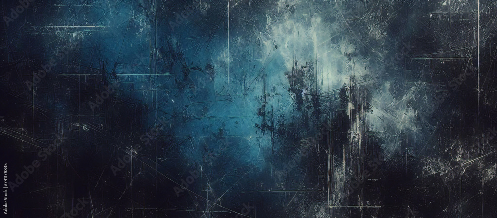 Glitter mist. Paint water splash. Magic spell. Blue silver gray color ...