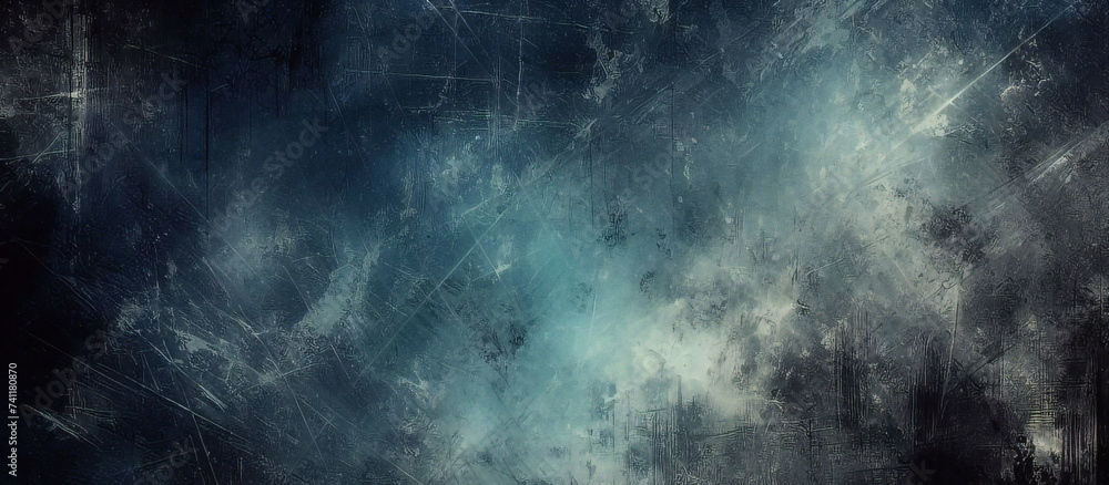 Glitter mist. Paint water splash. Magic spell. Blue silver gray color ...