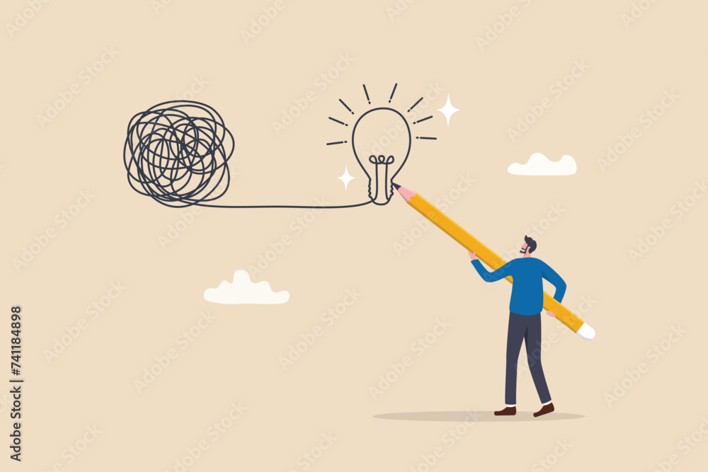 Creativity to solve problem, solution from trouble or difficulty ...