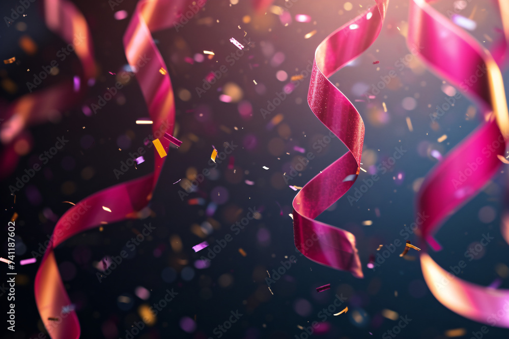 Dynamic streamers wallpaper, Generative AI Stock Illustration | Adobe Stock