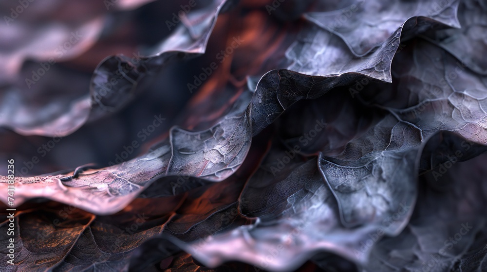 Neem Leaf Relics: Macro glimpse of the relic-like texture on dry neem ...