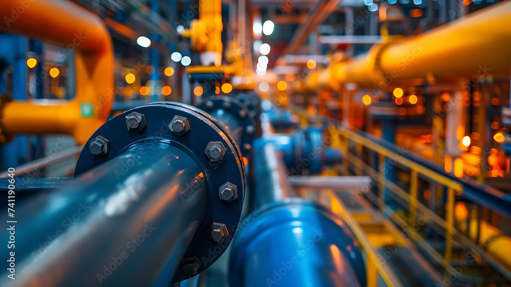 Pipe line connection in oil refinery, chemical, hydrogen or ammonia ...