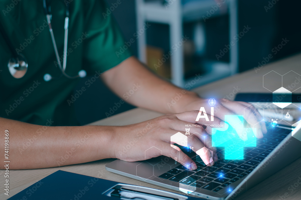 Medical technology, doctor use AI robots for diagnosis, care, and ...
