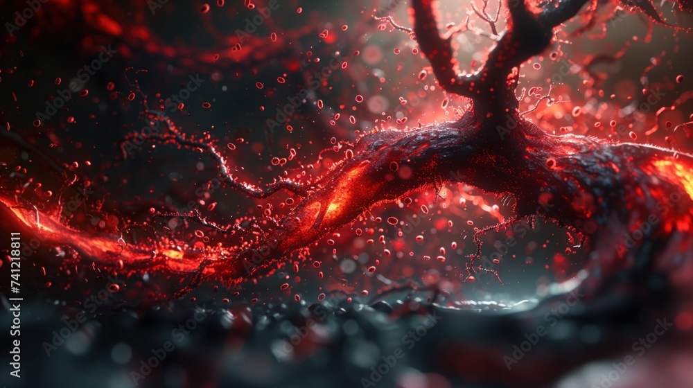 Structure inside the human body Consists of blood vessels and platelets ...