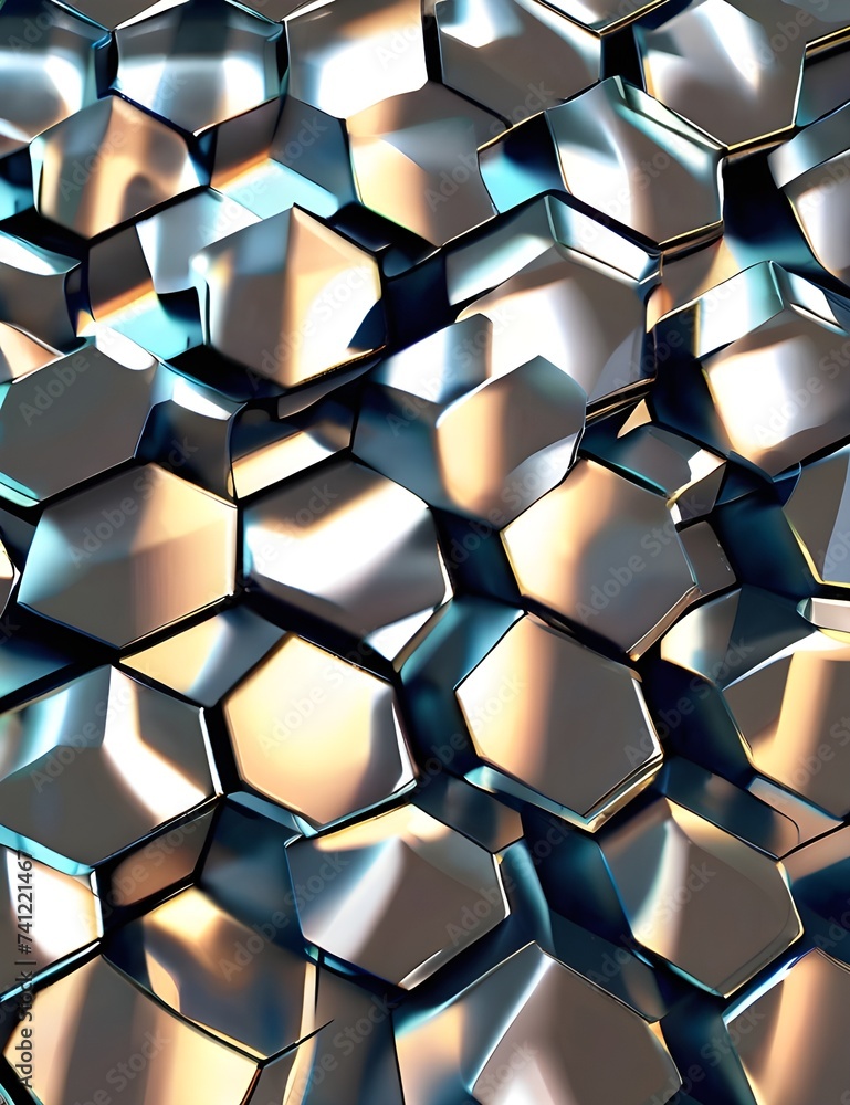 Abstract Hexagon Geometric Surface Loop 1A: light bright clean minimal hexagonal grid pattern ...