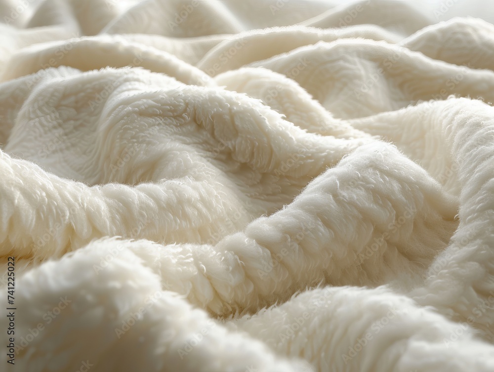 Foto de Wool fibers magnified showing their natural crimp and texture ...