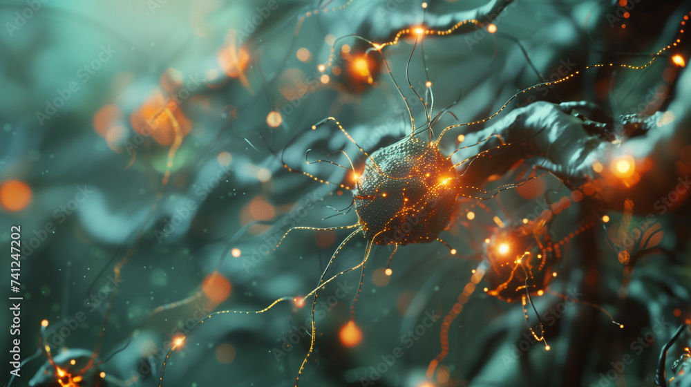 Nano Ai Robots working with neurons to enhance the brain and nervous ...