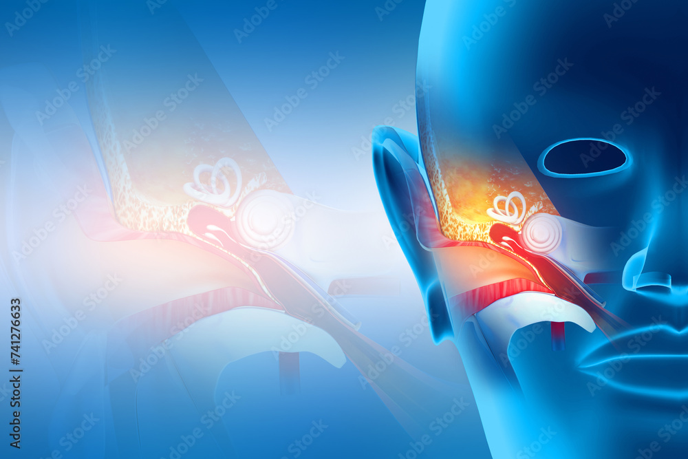 The anatomical structure of the human ear, sound wave and ear with ...