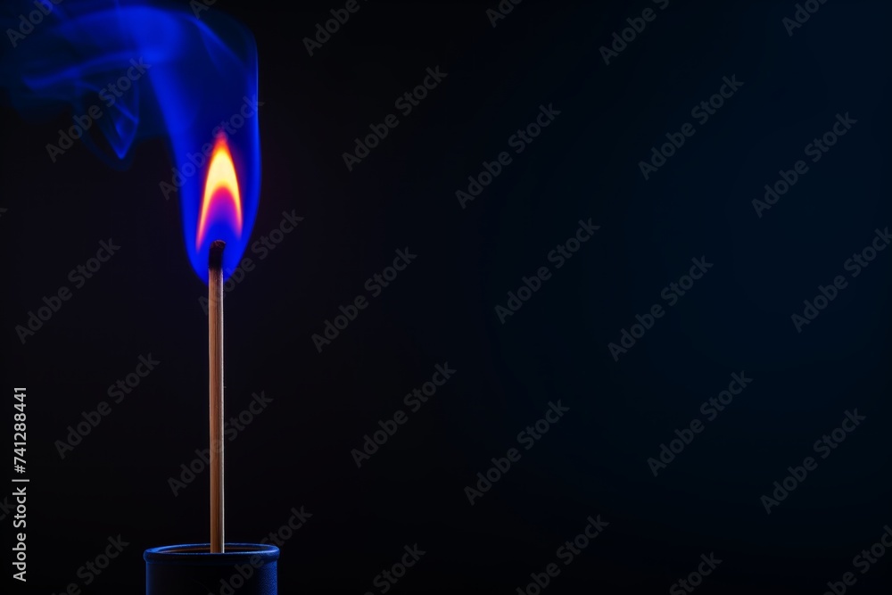 This compelling image captures the moment a matchstick ignites ...