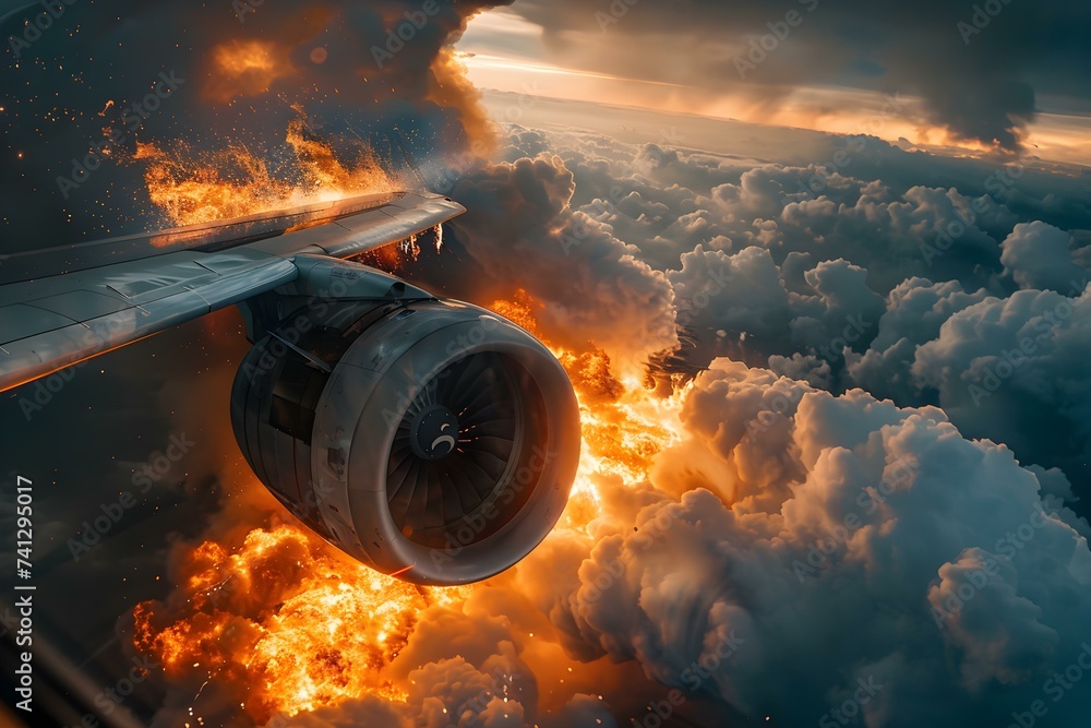 Plane engine catches fire mid-flight and explodes: dramatic aftermath ...
