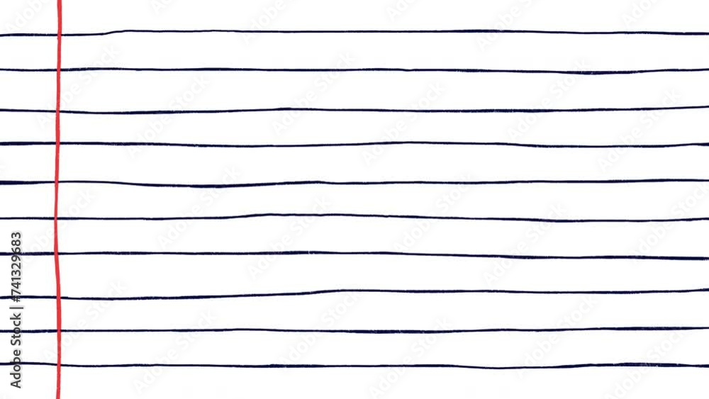 4K Hand Drawn with pencil texture as notebook line background. Frame by ...