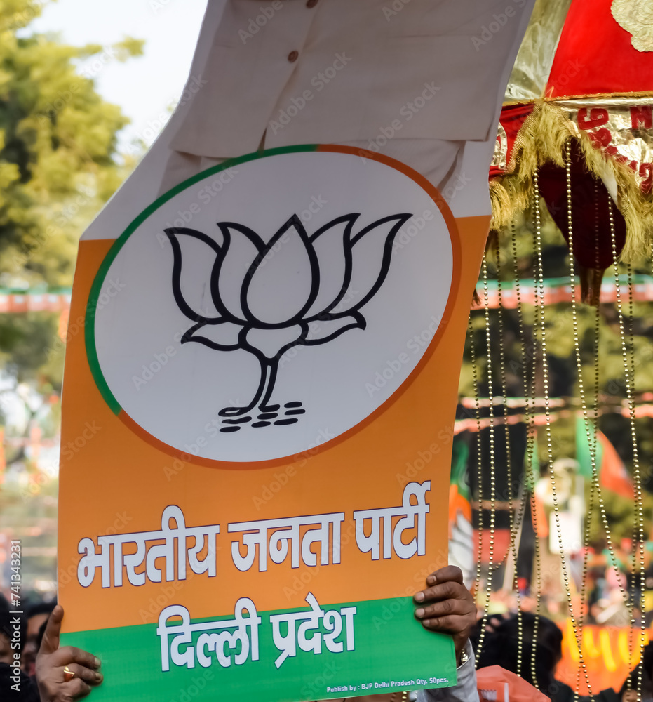 New Delhi, India - February 17 2024 - Bharatiya Janata Party Logo of ...