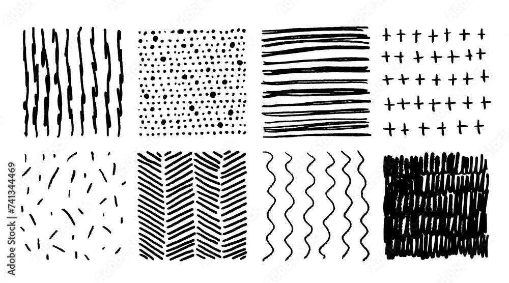 Pencil stroke pattern. Pen doodle scrawl. Hand drawn sketch texture ...