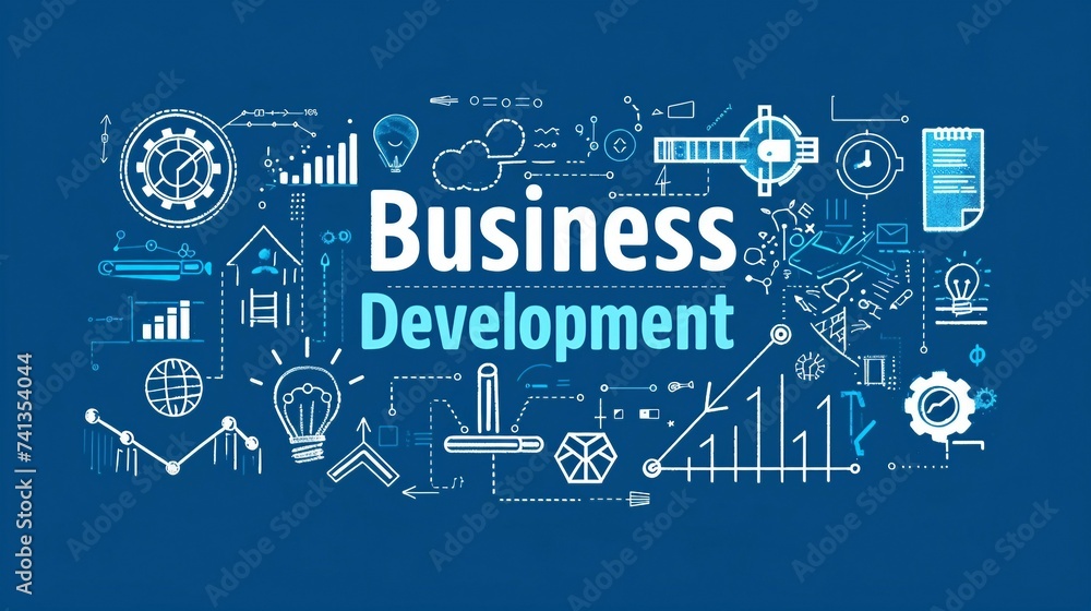 A banner where the text "Business Development" is showcased as a ...