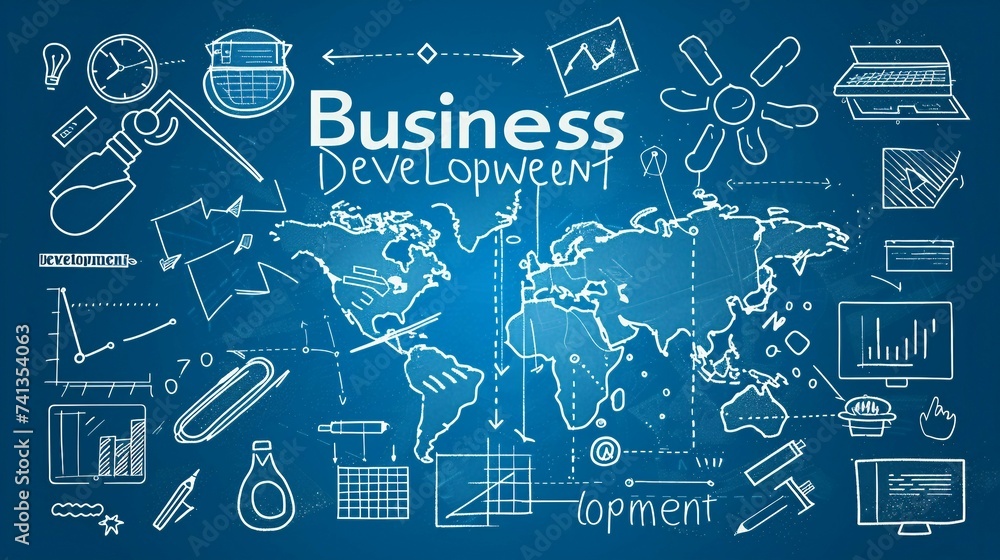 A banner where the text "Business Development" is showcased as a ...