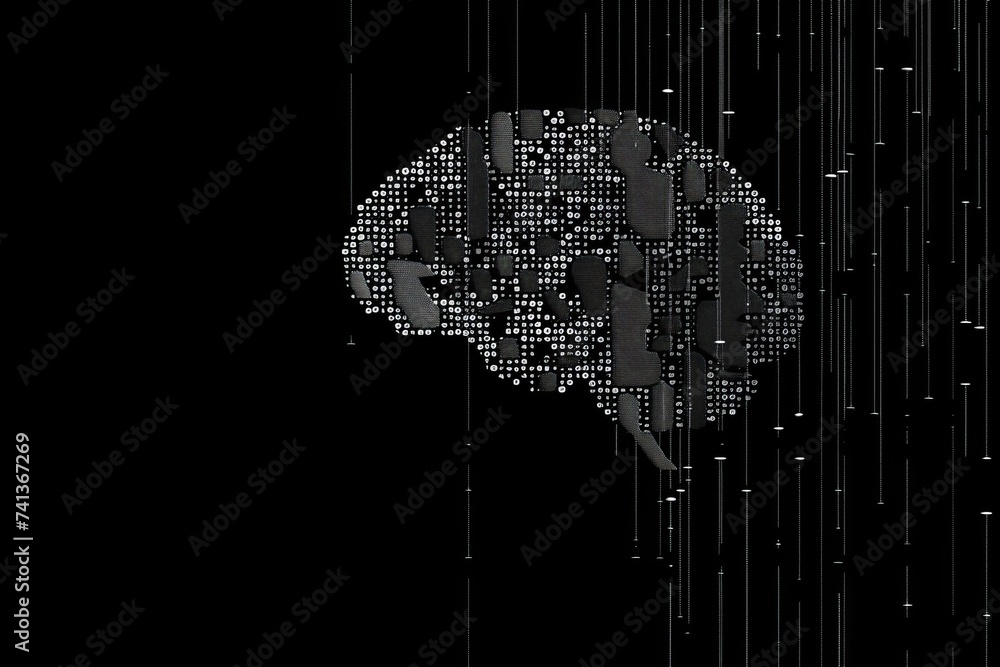 AI Brain Chip trauma. Artificial Intelligence ion channels mind object ...