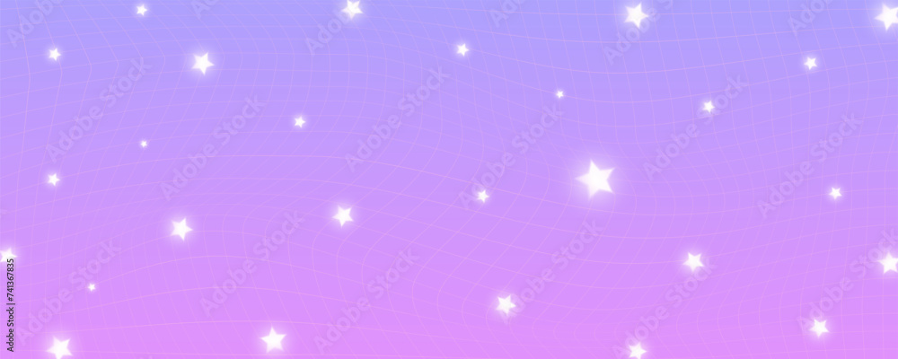 Checkered gradient background with stars. Pastel holographic kawaii ...
