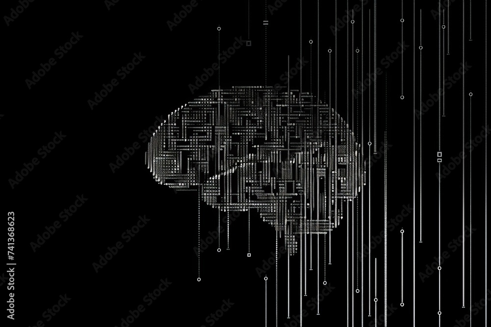 AI Brain Chip neuronal regeneration. Artificial Intelligence digital ...