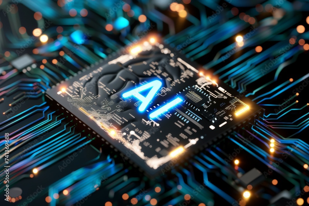 AI Brain Chip cognitive flexibility. Artificial Intelligence dac ...