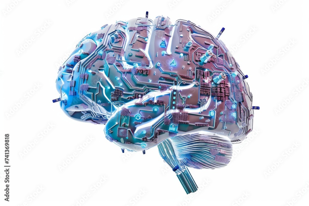 AI Brain Chip chip yield. Artificial Intelligence big data mind dbs ...