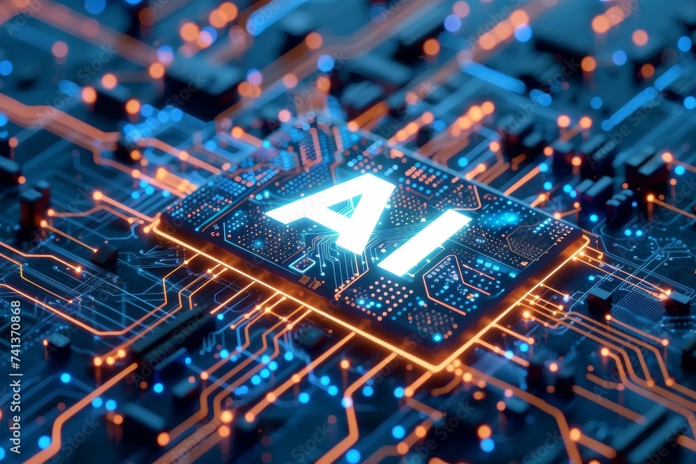 AI Brain Chip ai innovation. Artificial Intelligence ai mind ...