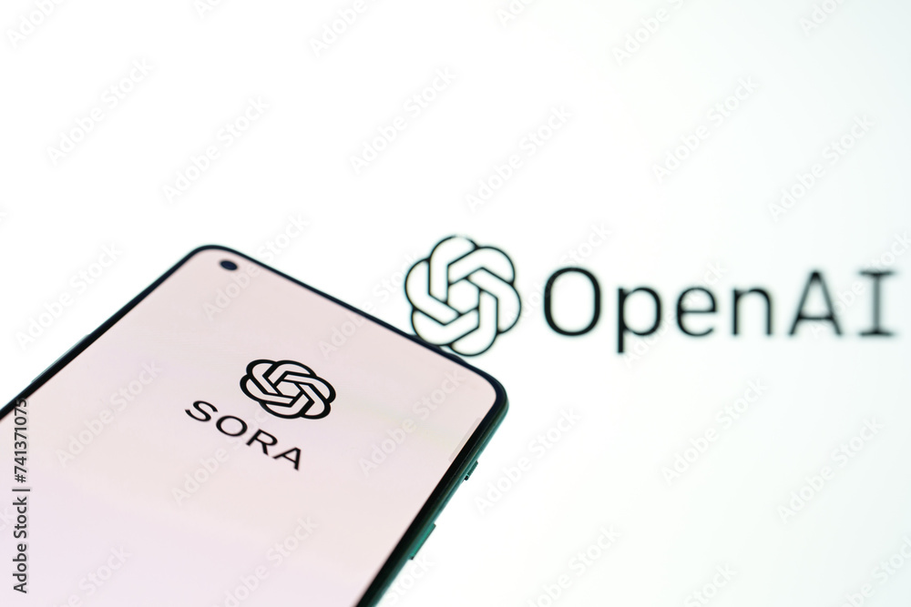 Openai Sora logo is displayed on a smartphone screen. OpenAI announced ... Openai Sora logo is displayed on a smartphone screen. OpenAI announced ...