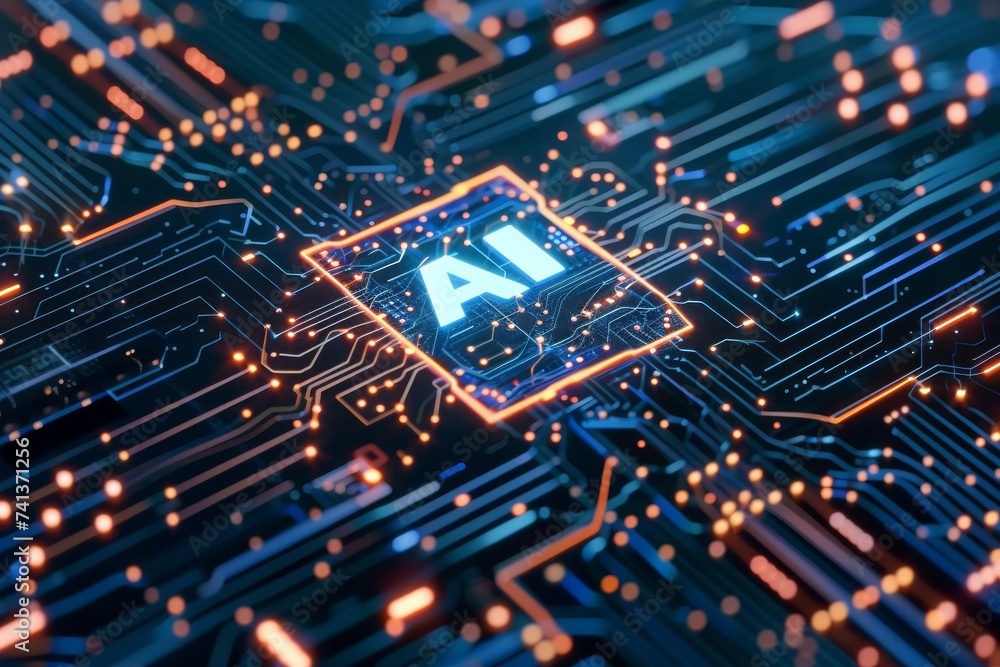 AI Brain Chip vmpfc. Artificial Intelligence microarchitecture mind ...