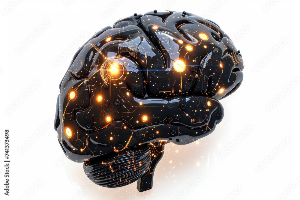 AI Brain Chip ddr4. Artificial Intelligence primary motor cortex mind ...