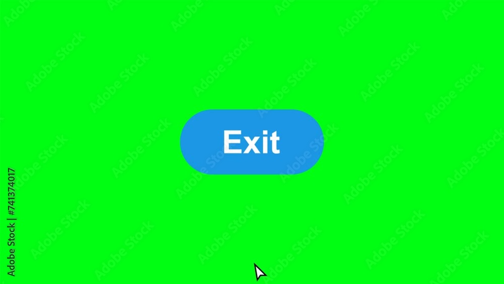 simple animation of cursor icon clicking exit button. pack of animated ...