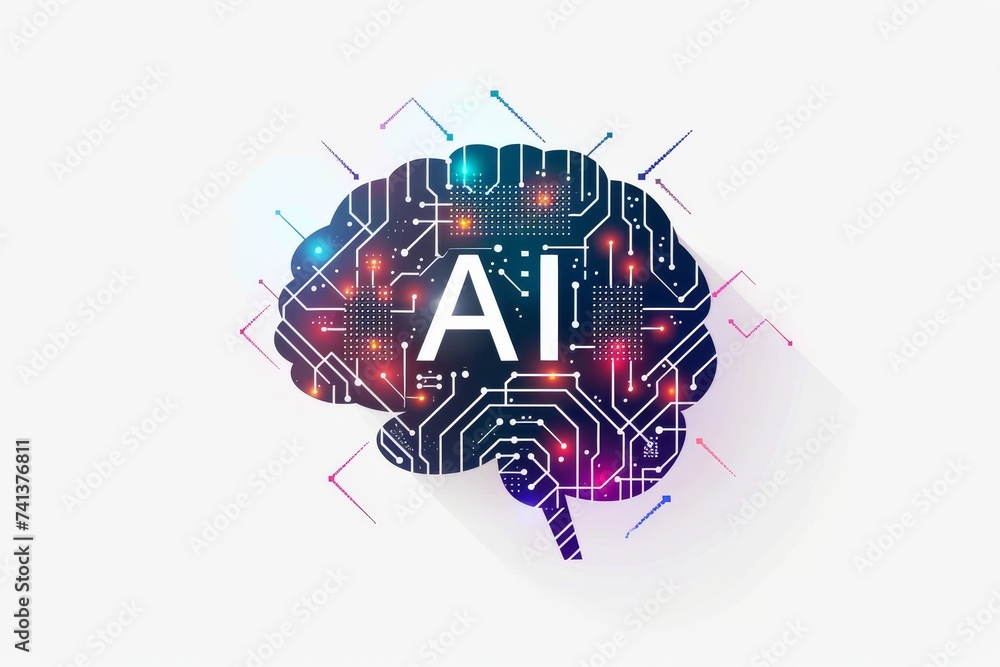 AI Brain Chip btb. Artificial Intelligence cen mind instruction level ...